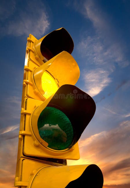 Yellow Traffic Signal Light Stock Photo - Image of vehicular, green ...