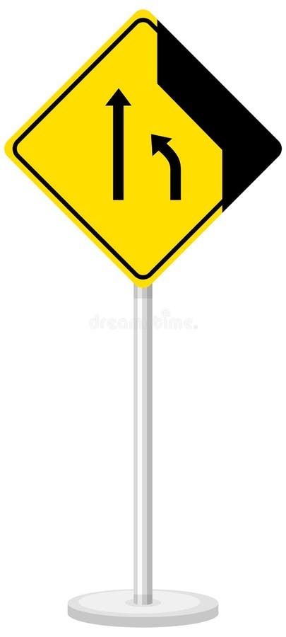 Yellow Traffic Warning Sign on Transparent Background Stock Vector ...