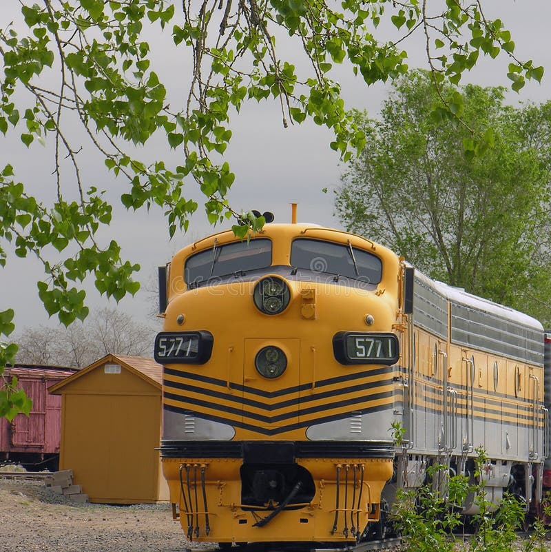 Yellow Train stock photo. Image of locomotive, engine - 15143954