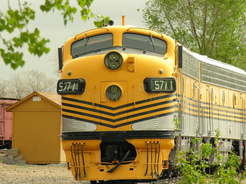 Yellow Train stock photo. Image of locomotive, engine - 15143954