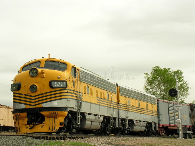 Yellow Train stock photo. Image of locomotive, engine - 15143954