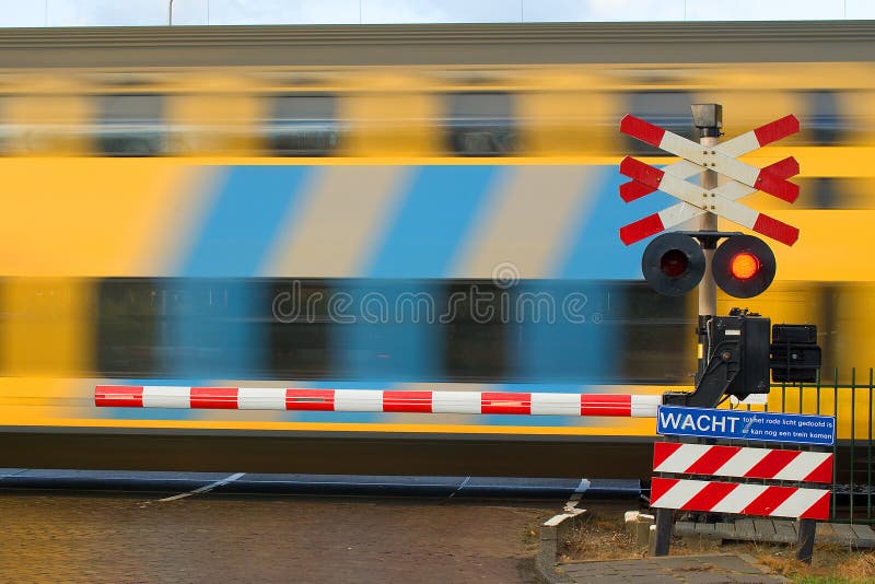 Yellow train stock photo. Image of holland, stoplight - 8108634