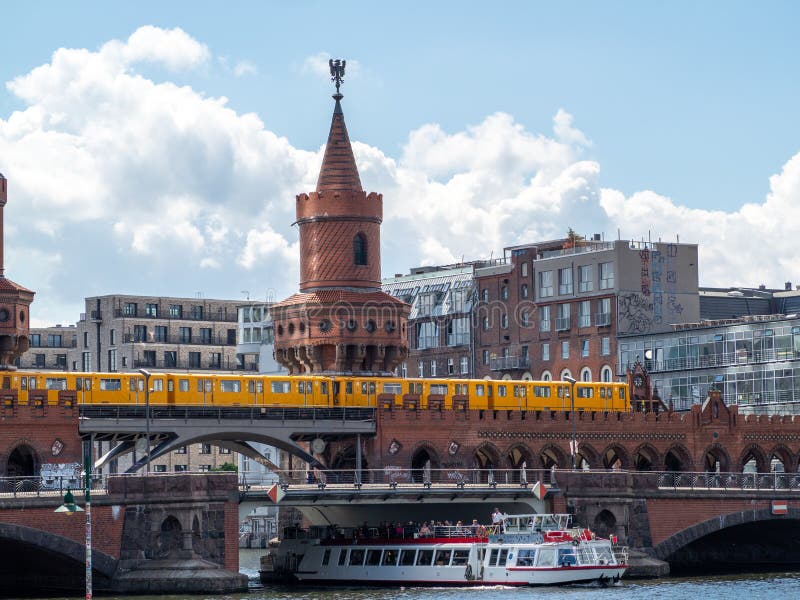 Yellow Train in Berlin. Train at the Station Editorial Photography ...