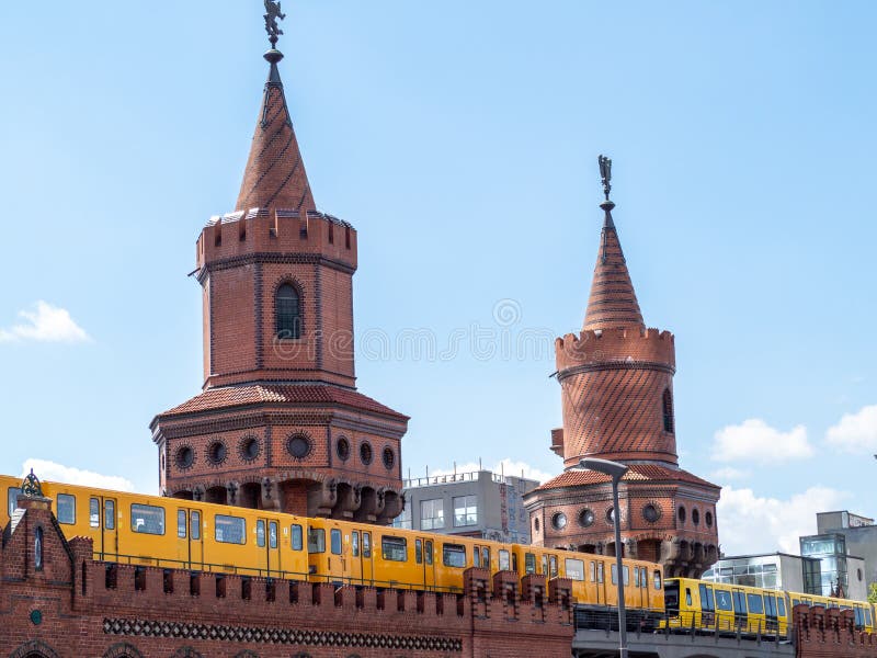 Yellow Train in Berlin. Train at the Station Stock Photo - Image of ...