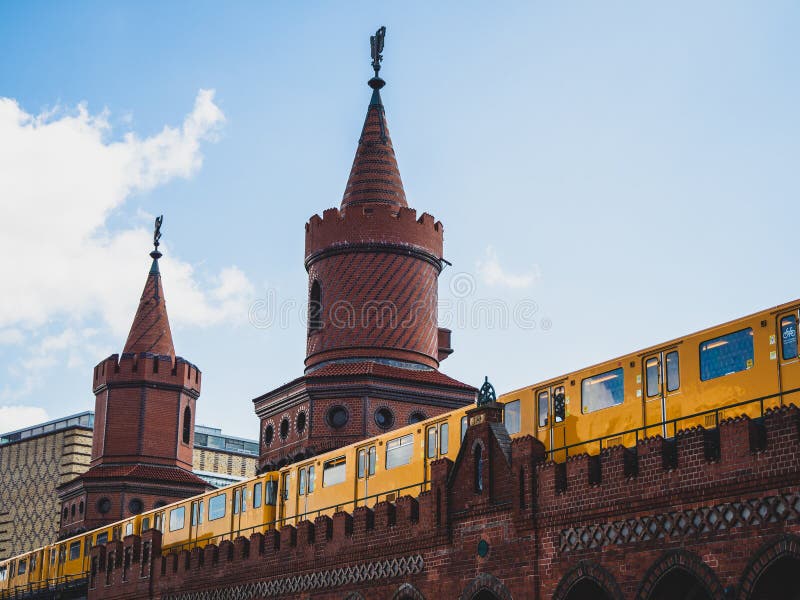 Yellow Train in Berlin. Train at the Station Stock Photo - Image of ...