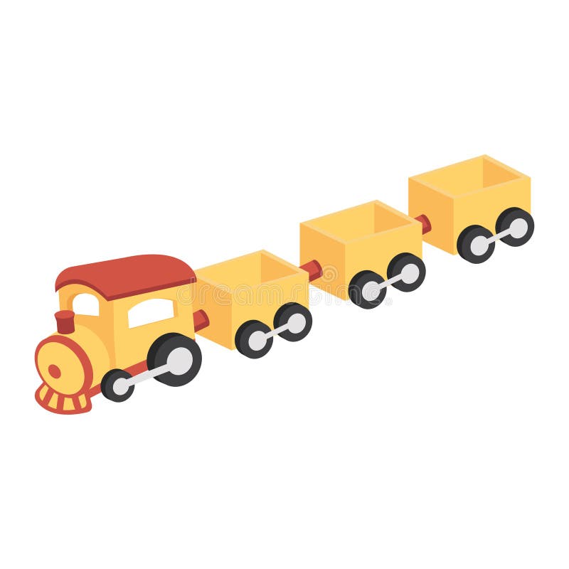 Yellow Train Doodle Cartoon Flat Stock Vector - Illustration of yellow ...