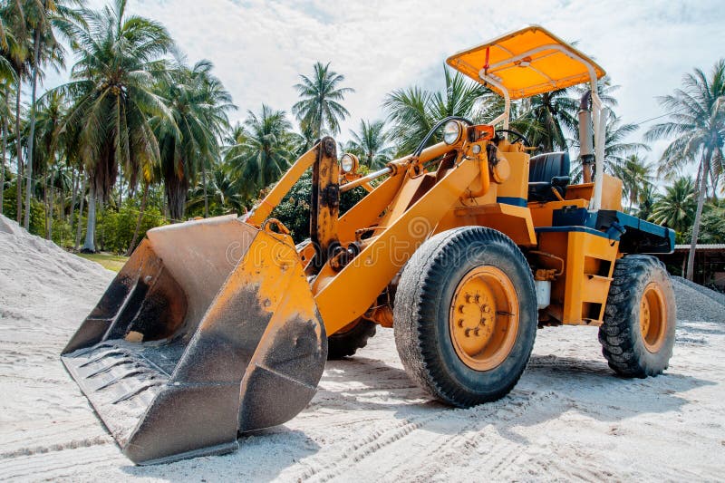 Yellow Traktor in the Jungle Stock Photo - Image of industry ...
