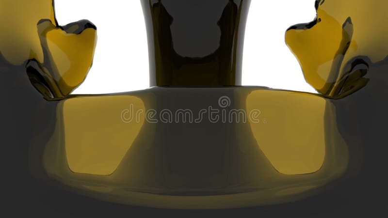 Yellow Transparent Liquid Fills Up Screen, Isolated on White Full HD ...