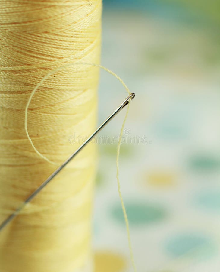 Yellow tread stock photo. Image of base, textile, craft - 33446654
