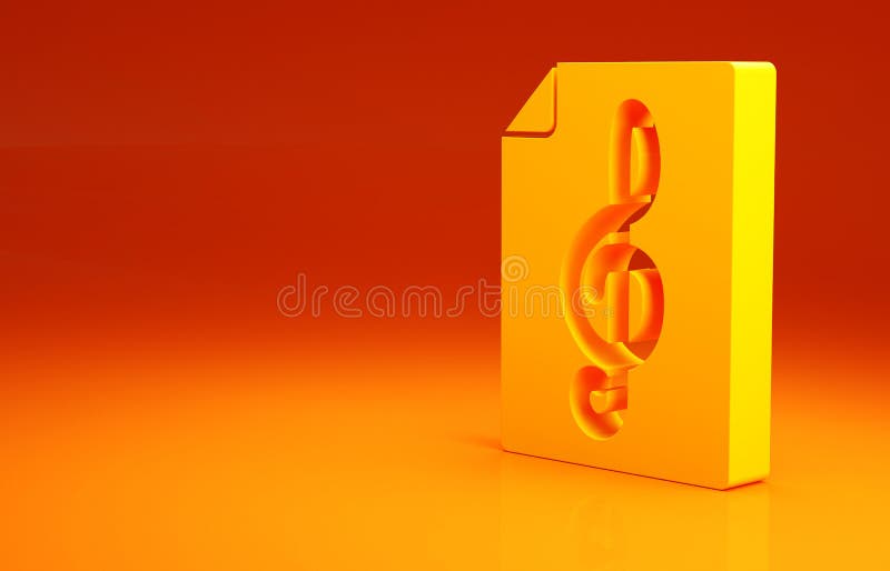 G Clef on Orange Background Stock Vector - Illustration of effect, sign ...