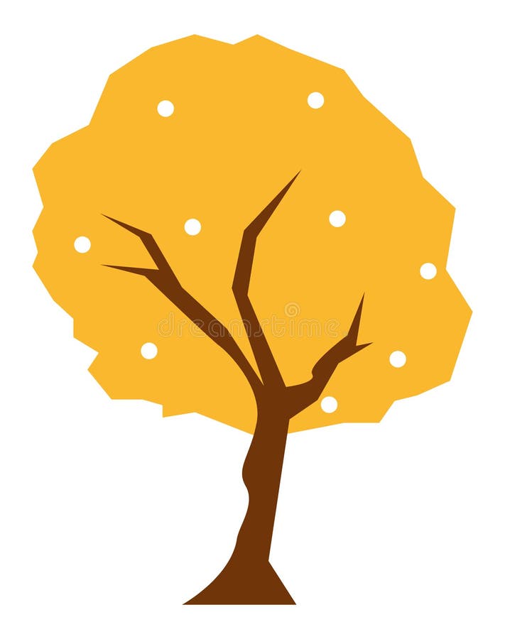 Yellow tree plant stock vector. Illustration of organic - 228918667