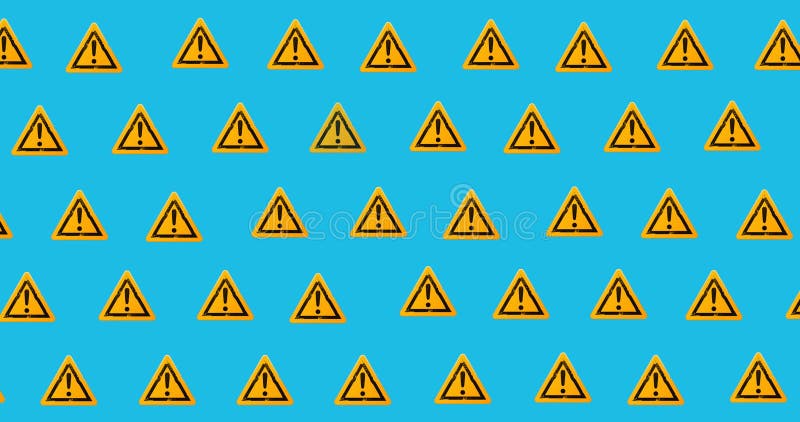Yellow Triangle Attention Warning Signs with Black Exclamation Marks ...