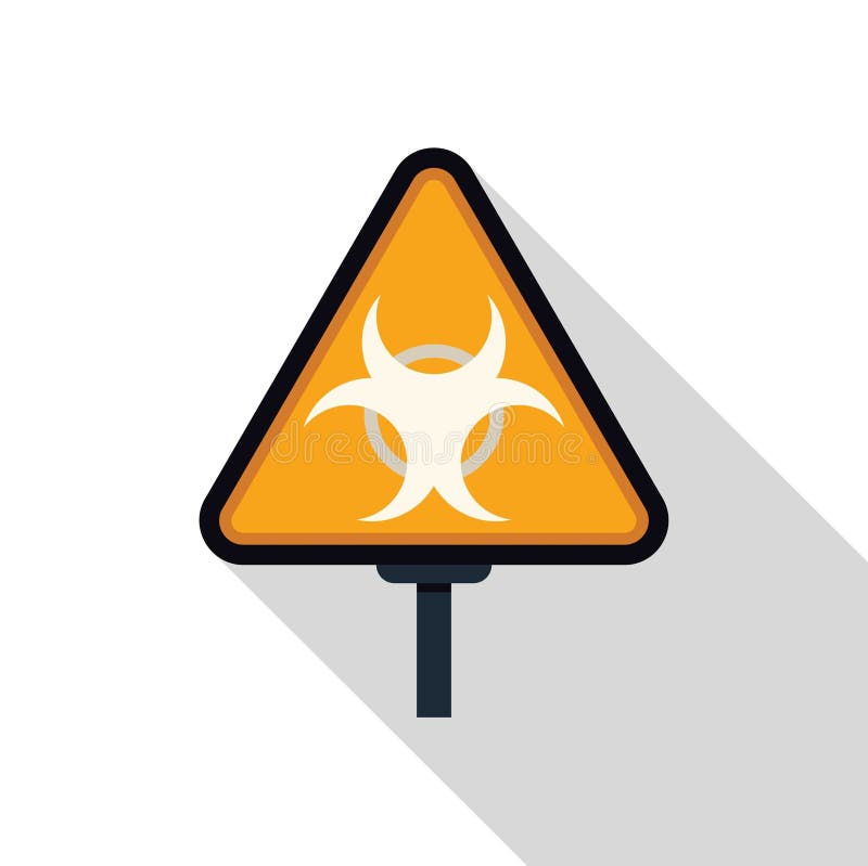 Yellow Triangle Biohazard Warning Sign Indicating Danger Stock ...
