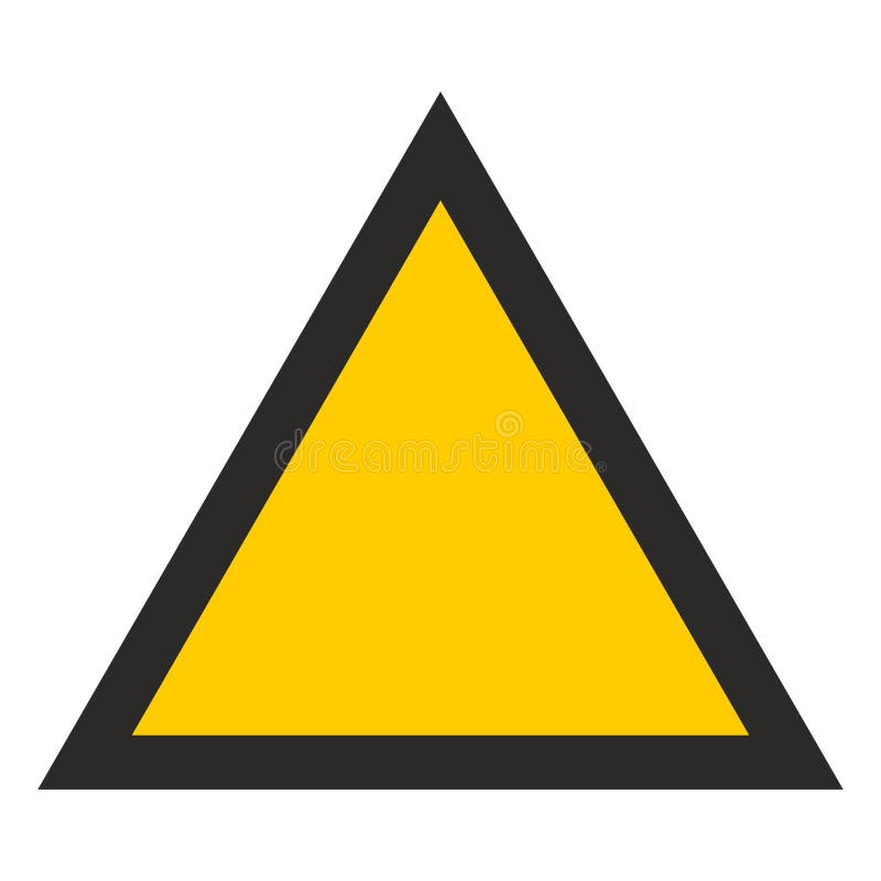 Yellow Triangle Blank, Warning Symbol. Empty Surface Stock Vector ...