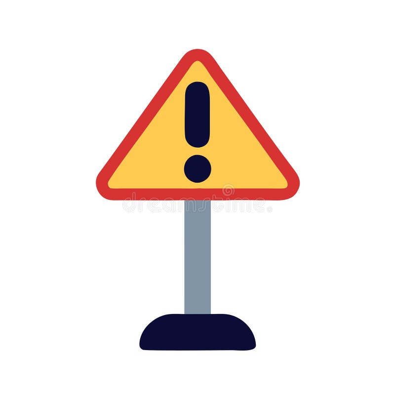Yellow Triangle with Exclamation Point is a Common Traffic Symbol Stock ...