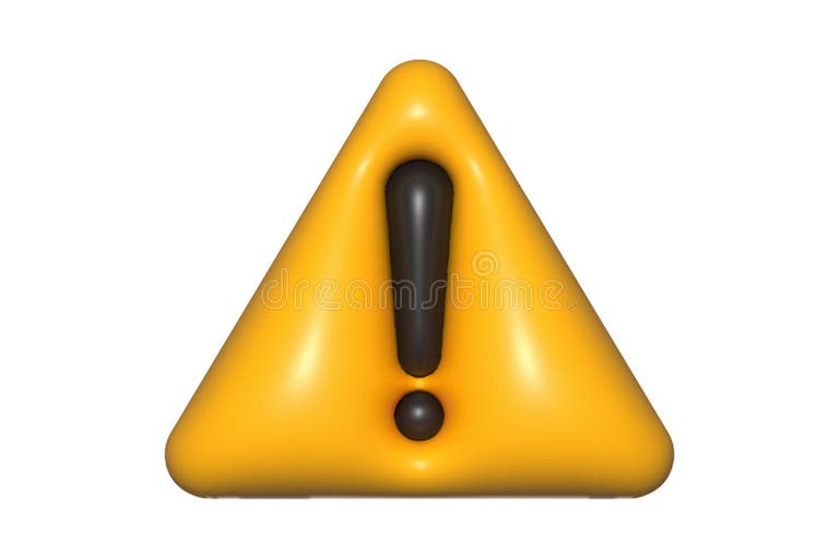 A Yellow Triangle with an Exclamation Point Symbol Inside Stock Vector ...