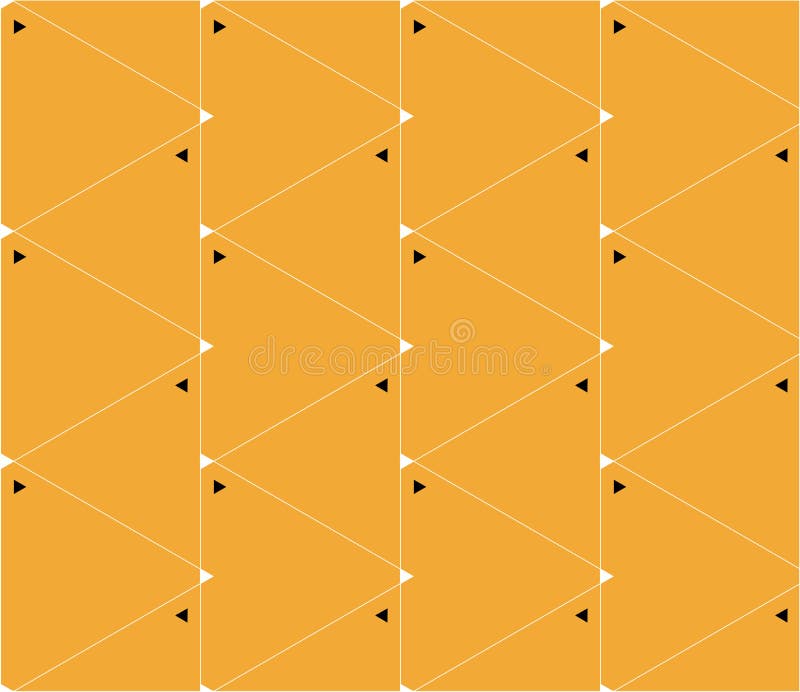 The Yellow Triangle Pattern Background Stock Vector - Illustration of ...