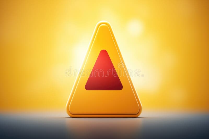 Yellow Triangle with a Red Triangle on Top. Great for Geometric Designs ...