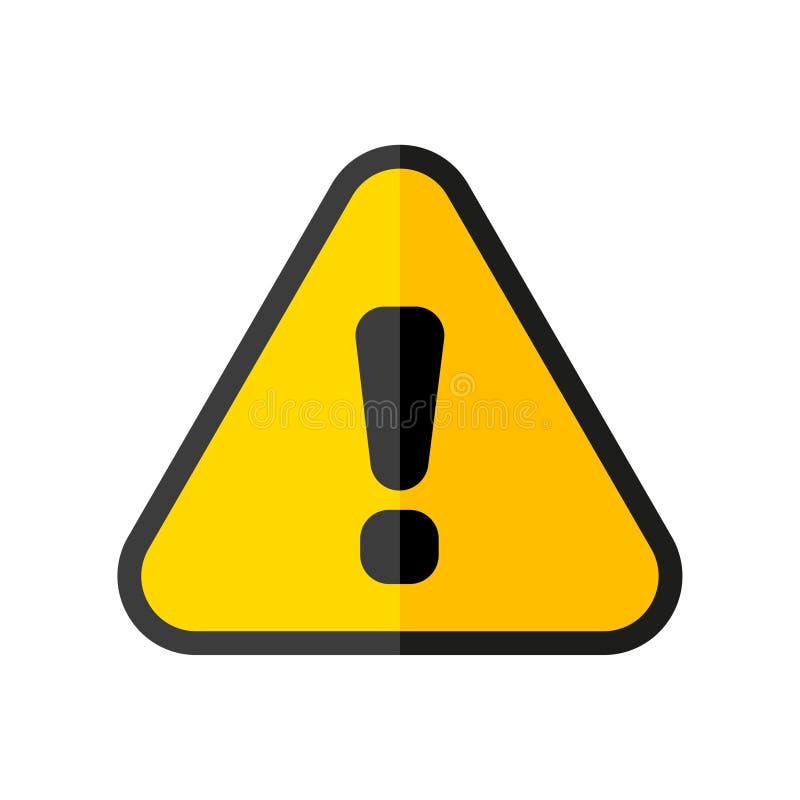 Exclamation Icon in Yellow Circle. Warning Hazard Sign. Caution Symbol ...