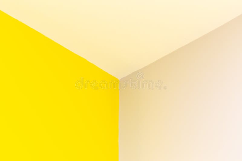Yellow Triangle Wall Corner Dimensional Picture for Background Design ...