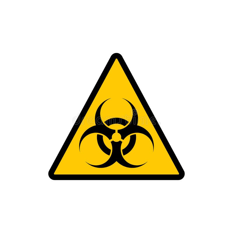 Yellow Triangle Warning Biohazard Sign. Biohazard Warning Vector Symbol ...