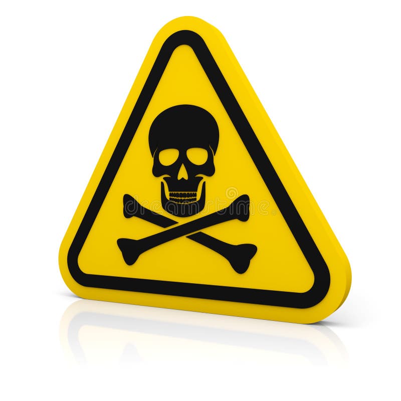 Yellow Triangle Warning Deadly Sign Stock Illustration - Illustration ...