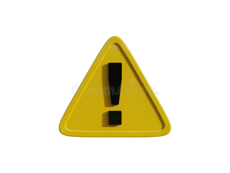 Yellow TriangleÂ Warning Sign with Exclamation Mark Stock Illustration ...