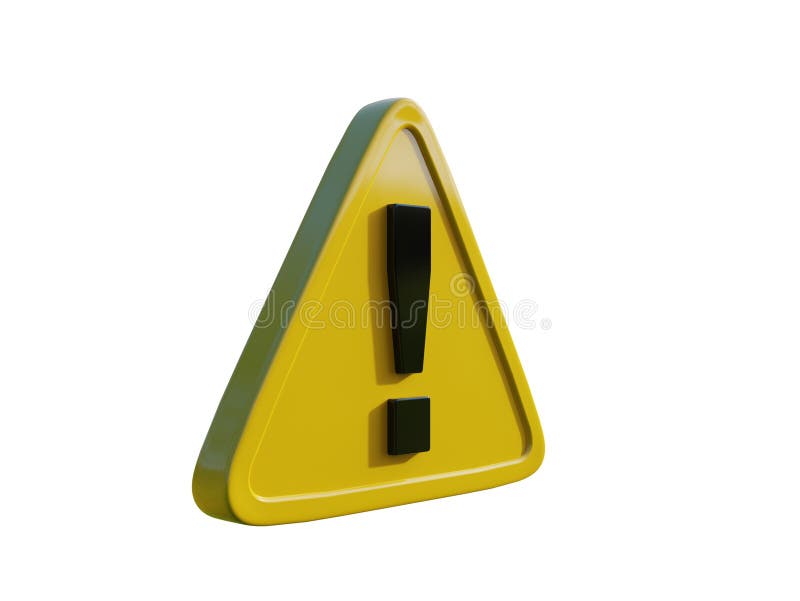 Yellow TriangleÂ Warning Sign with Exclamation Mark Stock Illustration ...