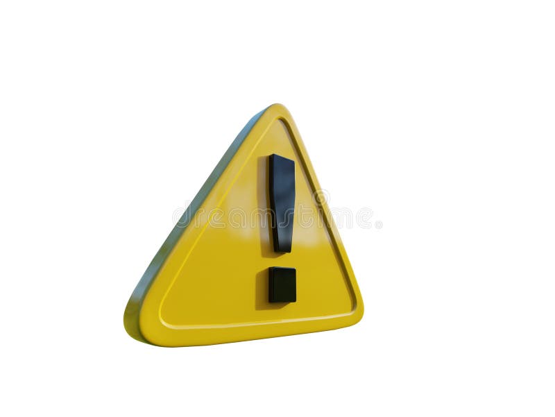 Yellow TriangleÂ Warning Sign with Exclamation Mark Stock Illustration ...