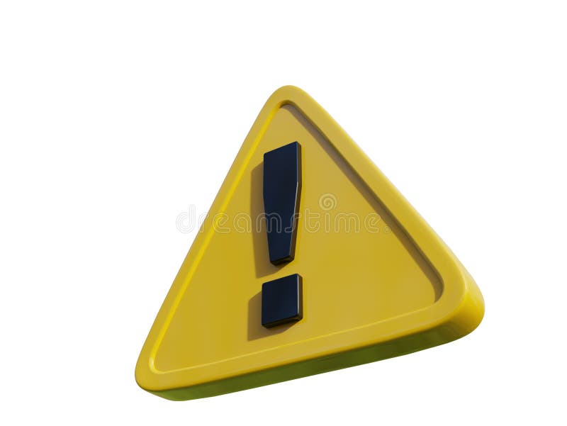 Yellow Triangle Warning Sign with Exclamation Mark Stock Illustration ...