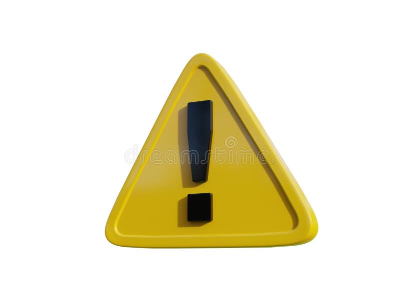 Yellow TriangleÂ Warning Sign with Exclamation Mark Stock Illustration ...