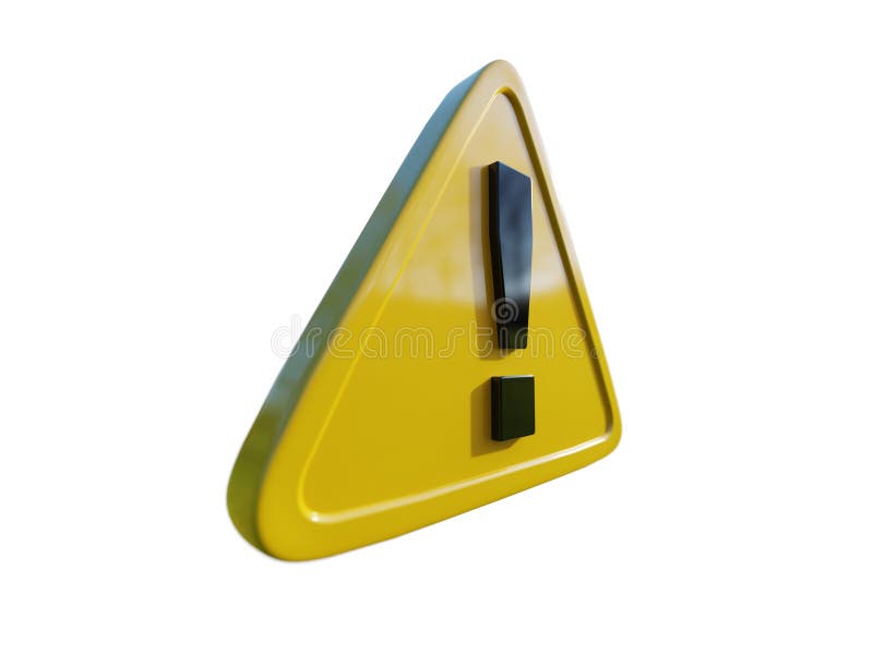 Yellow TriangleÂ Warning Sign with Exclamation Mark Stock Illustration ...