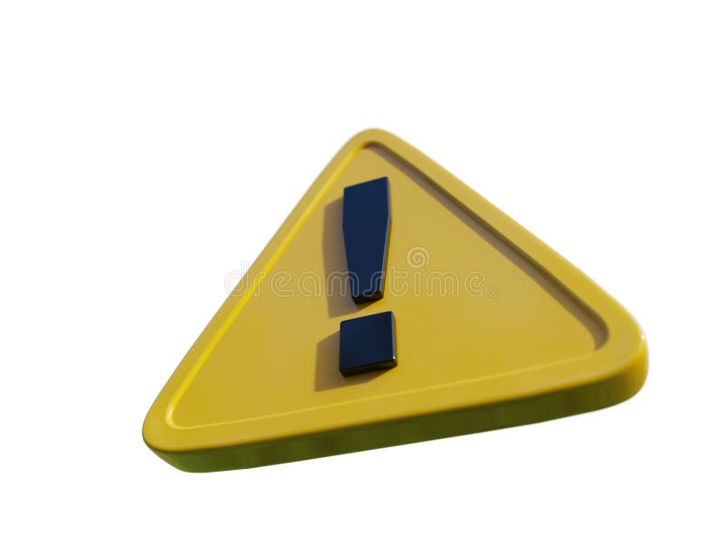 Yellow TriangleÂ Warning Sign with Exclamation Mark Stock Illustration ...