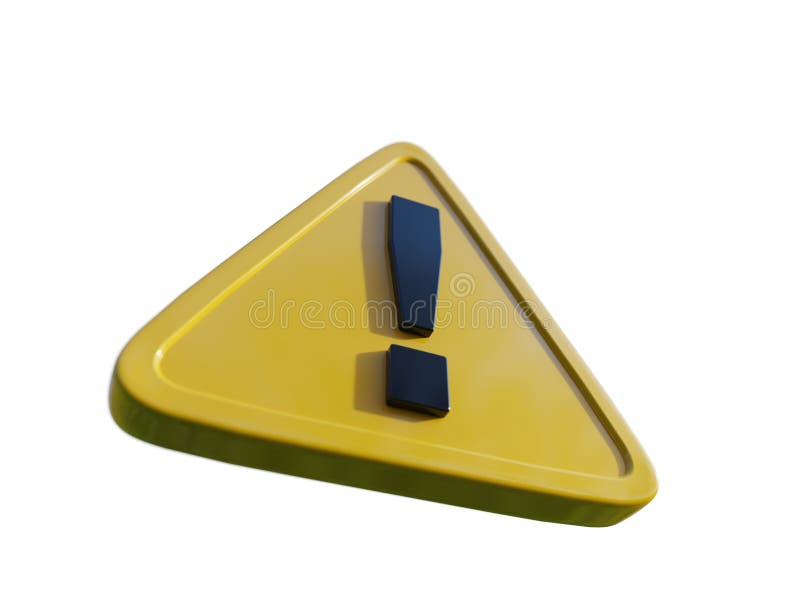 Yellow TriangleÂ Warning Sign with Exclamation Mark Stock Illustration ...