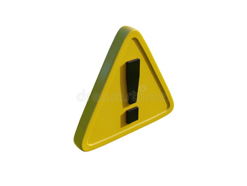 Yellow TriangleÂ Warning Sign with Exclamation Mark Stock Illustration ...