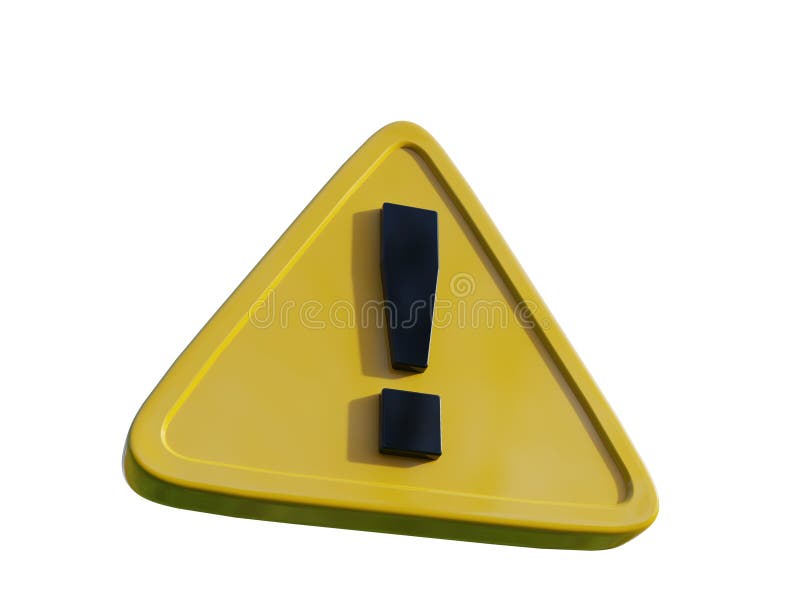 Yellow TriangleÂ Warning Sign with Exclamation Mark Stock Illustration ...