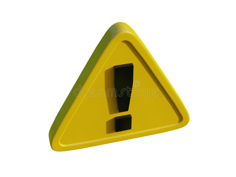 Yellow TriangleÂ Warning Sign with Exclamation Mark Stock Illustration ...