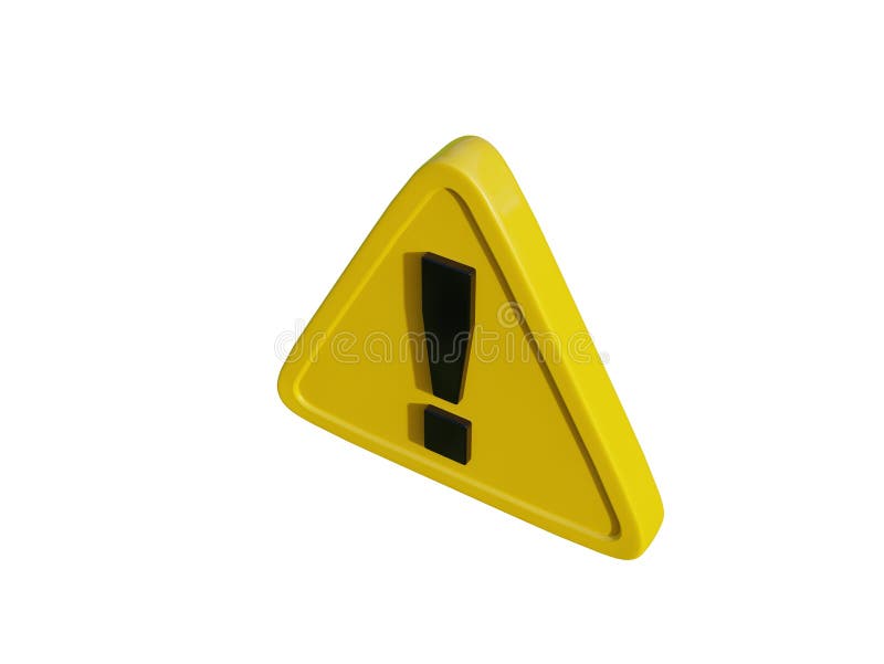 Yellow TriangleÂ Warning Sign with Exclamation Mark Stock Illustration ...