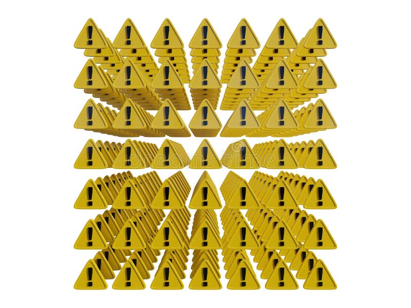 Yellow TriangleÂ Warning Sign with Exclamation Mark Stock Illustration ...