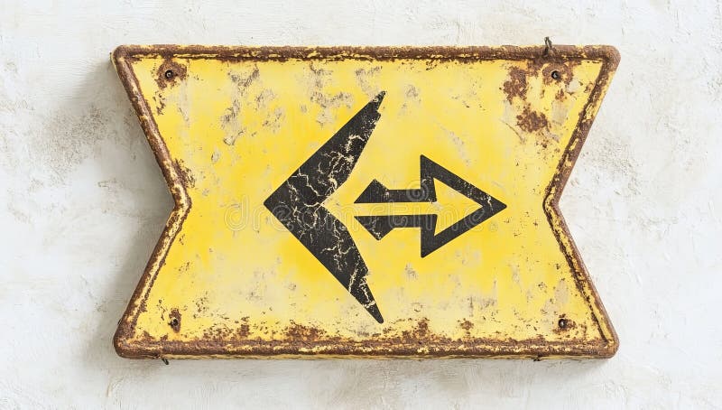 A Yellow Triangle Warning Sign Featuring a Lightning Bolt Symbol ...
