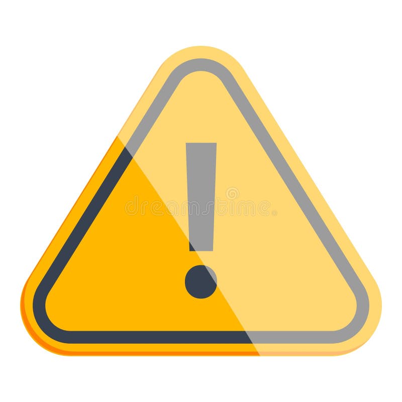 Yellow Triangle Warning Sign Showing Danger Alert Stock Illustration ...