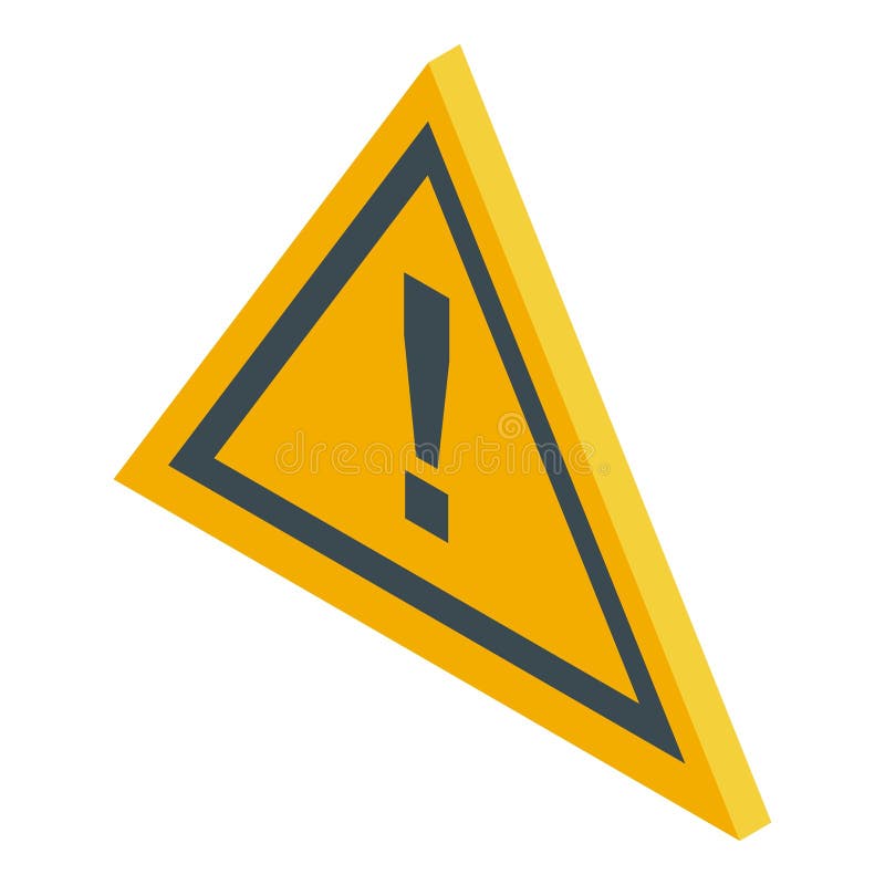 Yellow Triangle Warning Sign Showing Danger with Exclamation Mark Stock ...