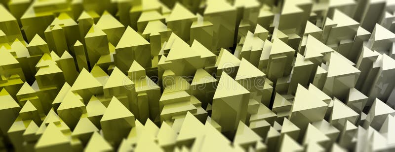 Yellow Triangles Abstract Background. 3d Illustration Stock ...