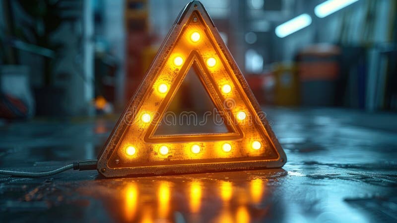 Yellow Triangular High Voltage Warning Sign Isolated on White ...