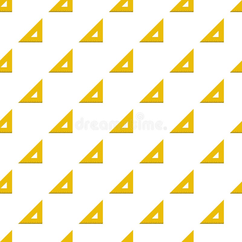 Yellow Triangular Ruler Pattern Seamless Stock Vector - Illustration of ...