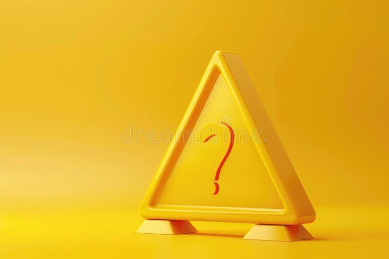 A Yellow Triangular Sign with a Question Mark Symbol. Suitable for ...