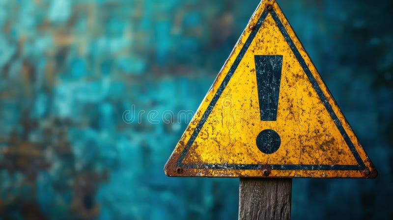 Yellow Triangular Traffic Sign with a Black Directional Arrow ...