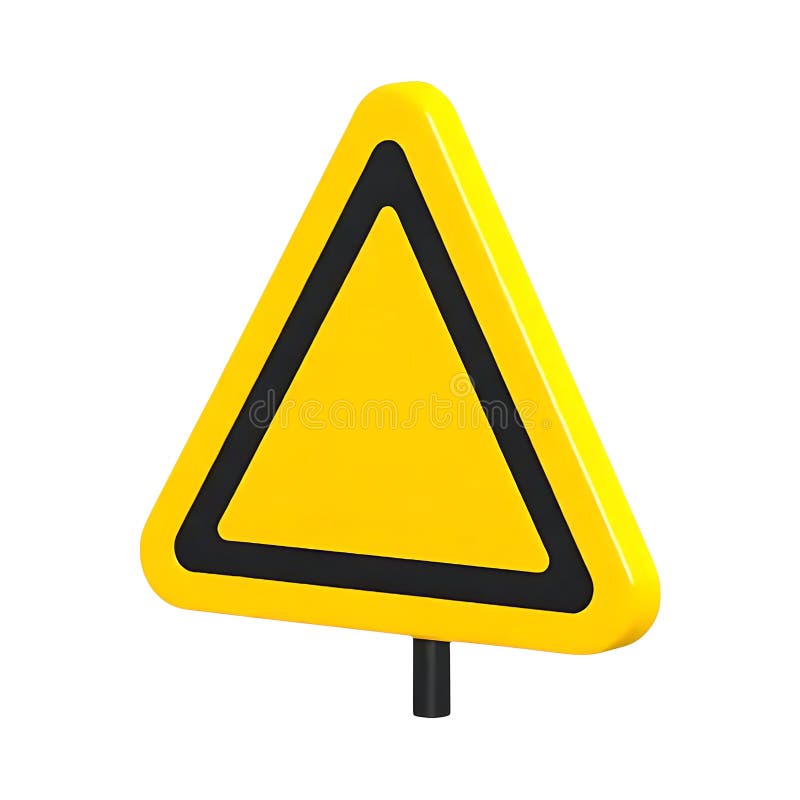 Triangular Warning Sign Render Stock Illustrations – 174 Triangular ...