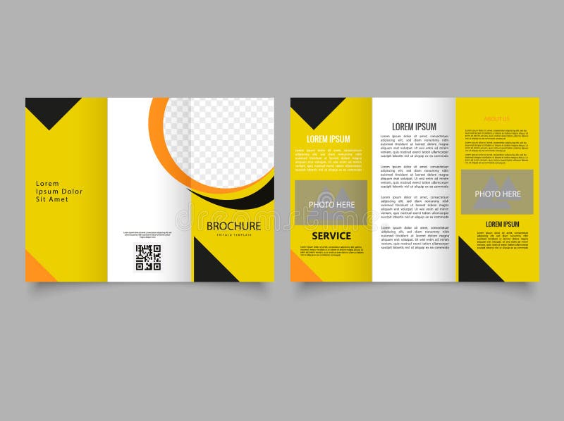 Yellow Trifold Brochure Stock Illustrations – 491 Yellow Trifold ...