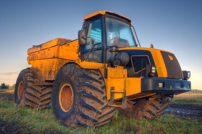 Yellow truck stock image. Image of vehicle, truck, tractor - 26917453